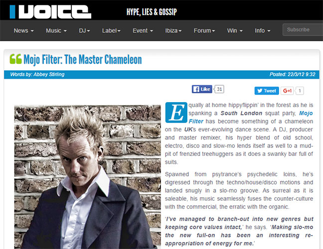 Mojo Filter: The Master Chameleon – Abbey Stirling: Journalist & copywriter